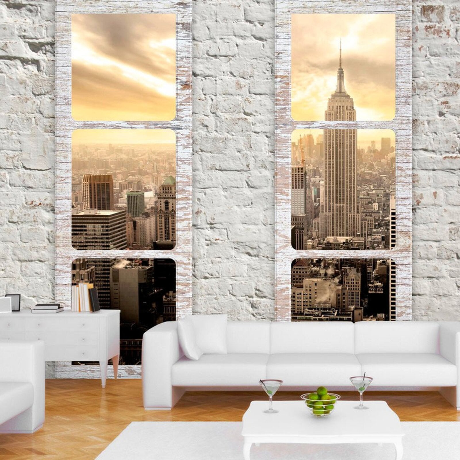 Papier peint new york : vue depuis la fenêtre - 150 x 105 cm | Leroy Merlin