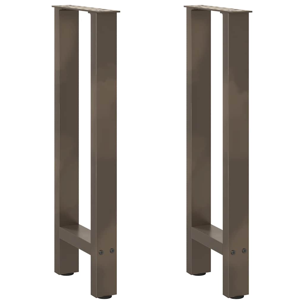 Pieds de table console en acier naturel, 2 pièces, 28 x (72-73) cm ...