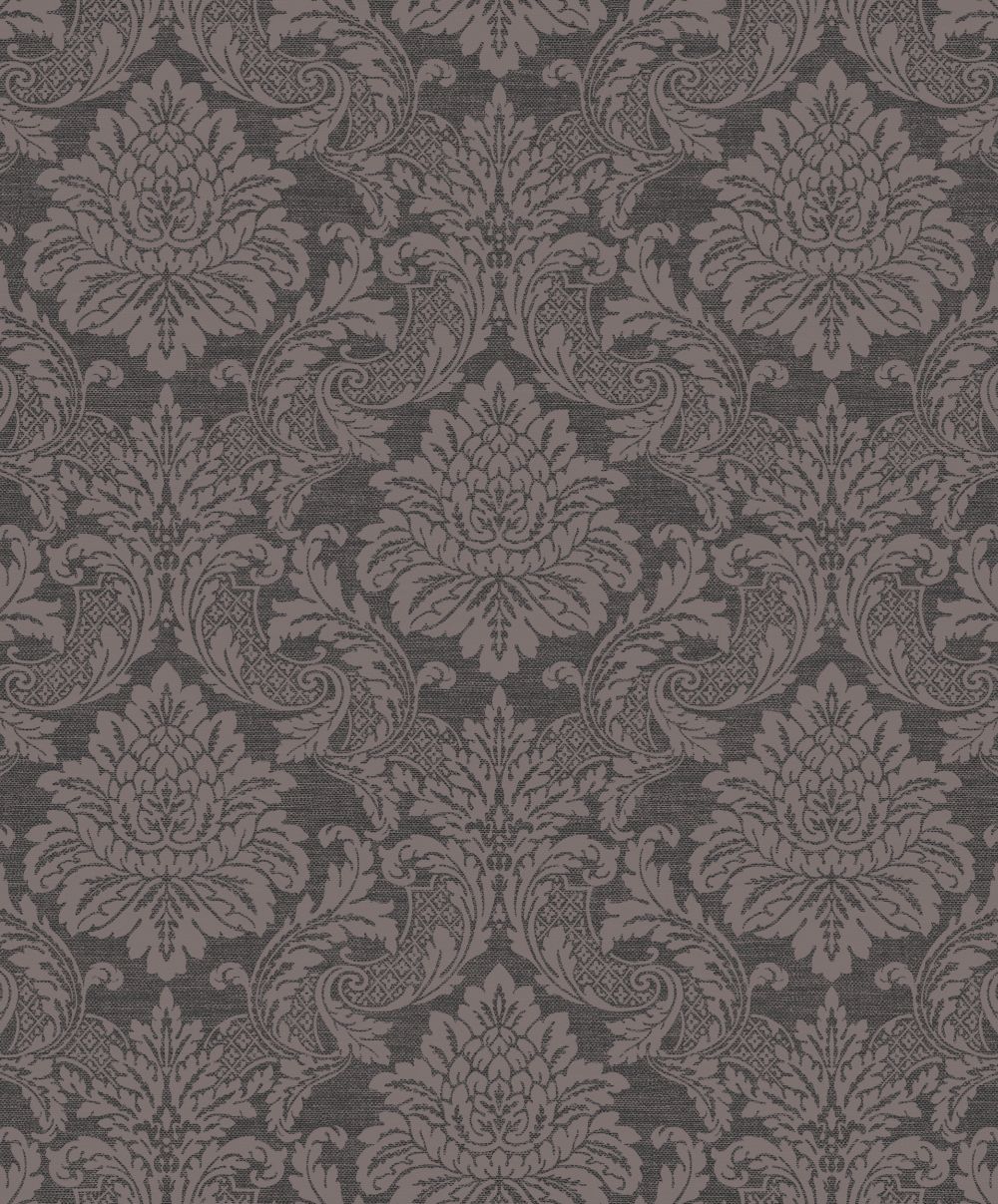 Papier Peint intissé impression ultra mat baroque marron - 53 cm x 10. ...