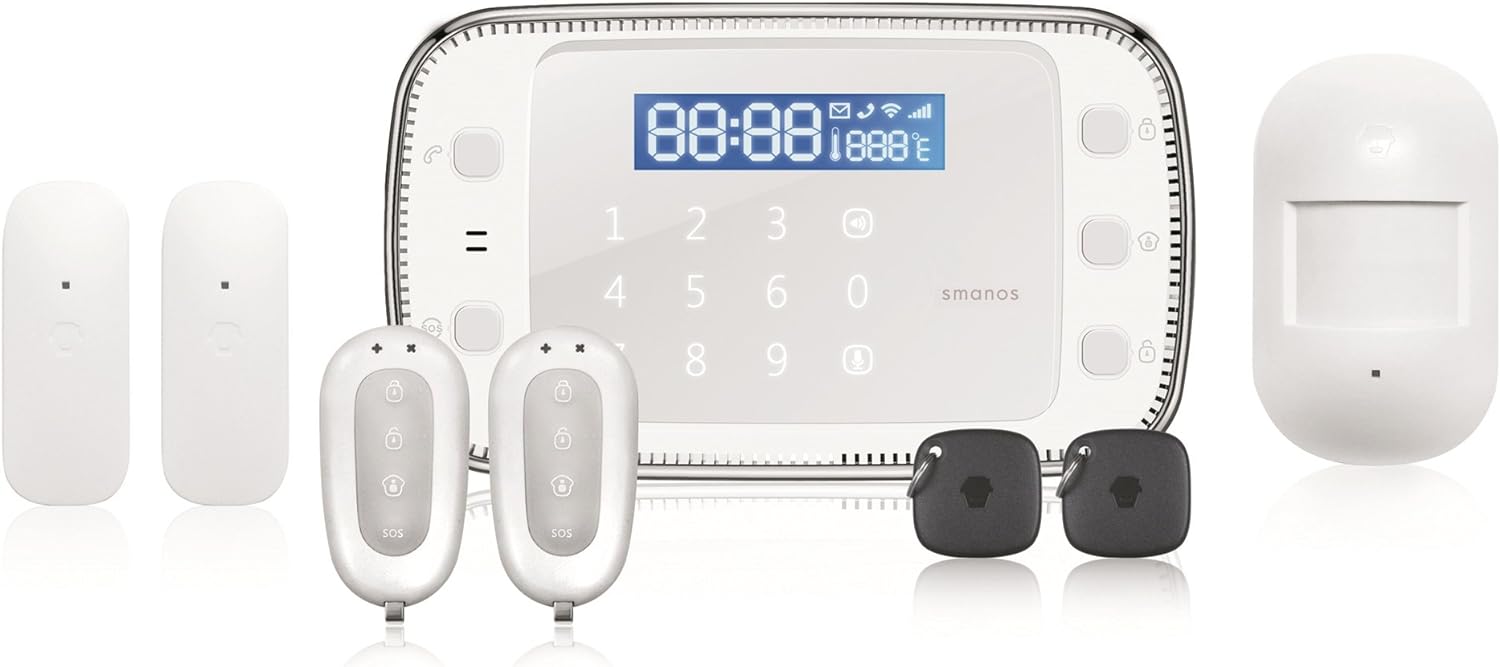 Système d’alarme sans fil GSM/SMS/RFID SMANOS | Leroy Merlin