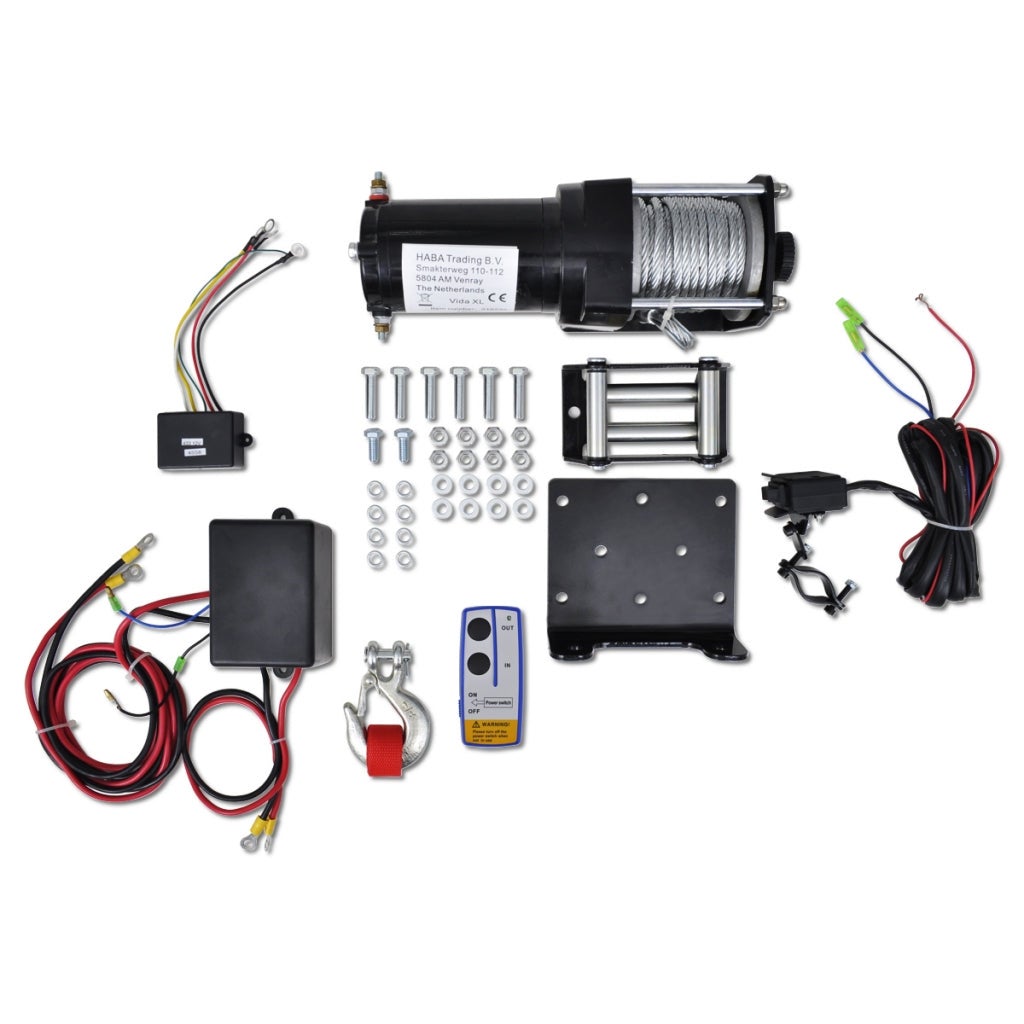 Treuil électrique 12V 1360kg outils atelier garage 3402141 | Leroy Merlin