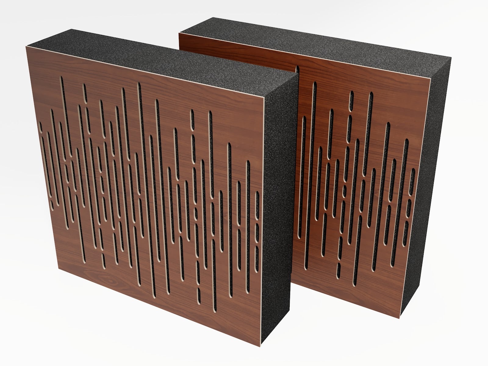 Lot de 2 Panneaux acoustiques AbFuser VELAR absorbants-diffusants 50x50x10cm -0,5 m² surf.totale ...