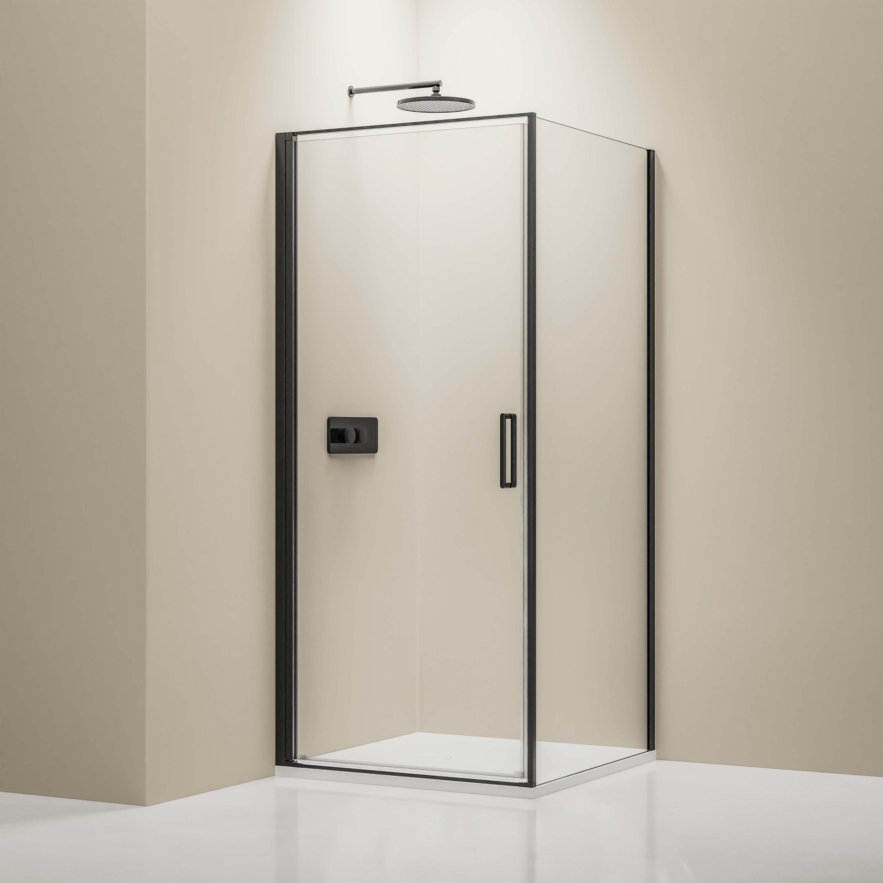 BERNSTEIN - Cabine de douche d'angle 90x90x195cm (LxPxH) verre 8mm, 1 ...