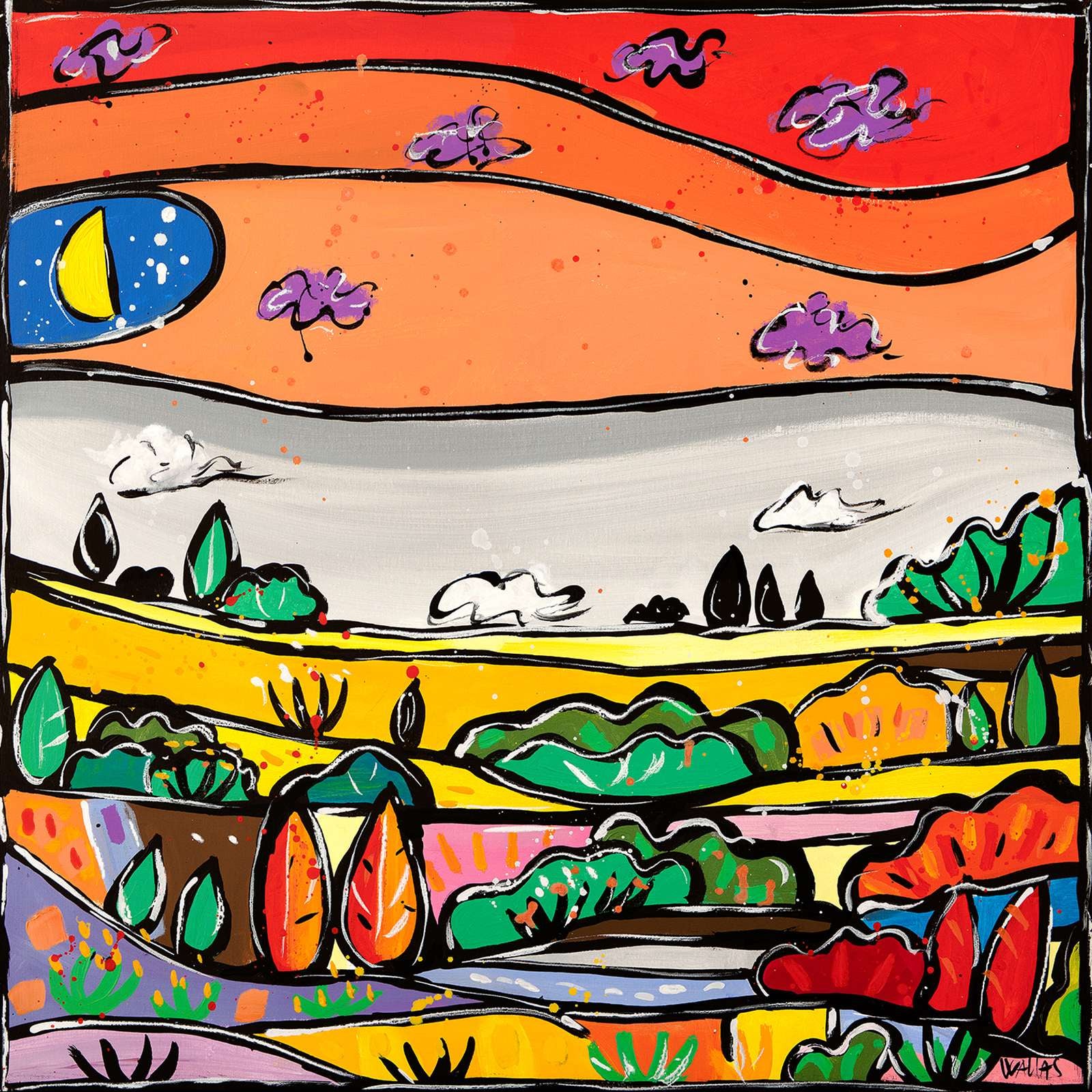 Cuadro moderno colorido - impreso sobre lienzo - Wallas, Desfile de ...