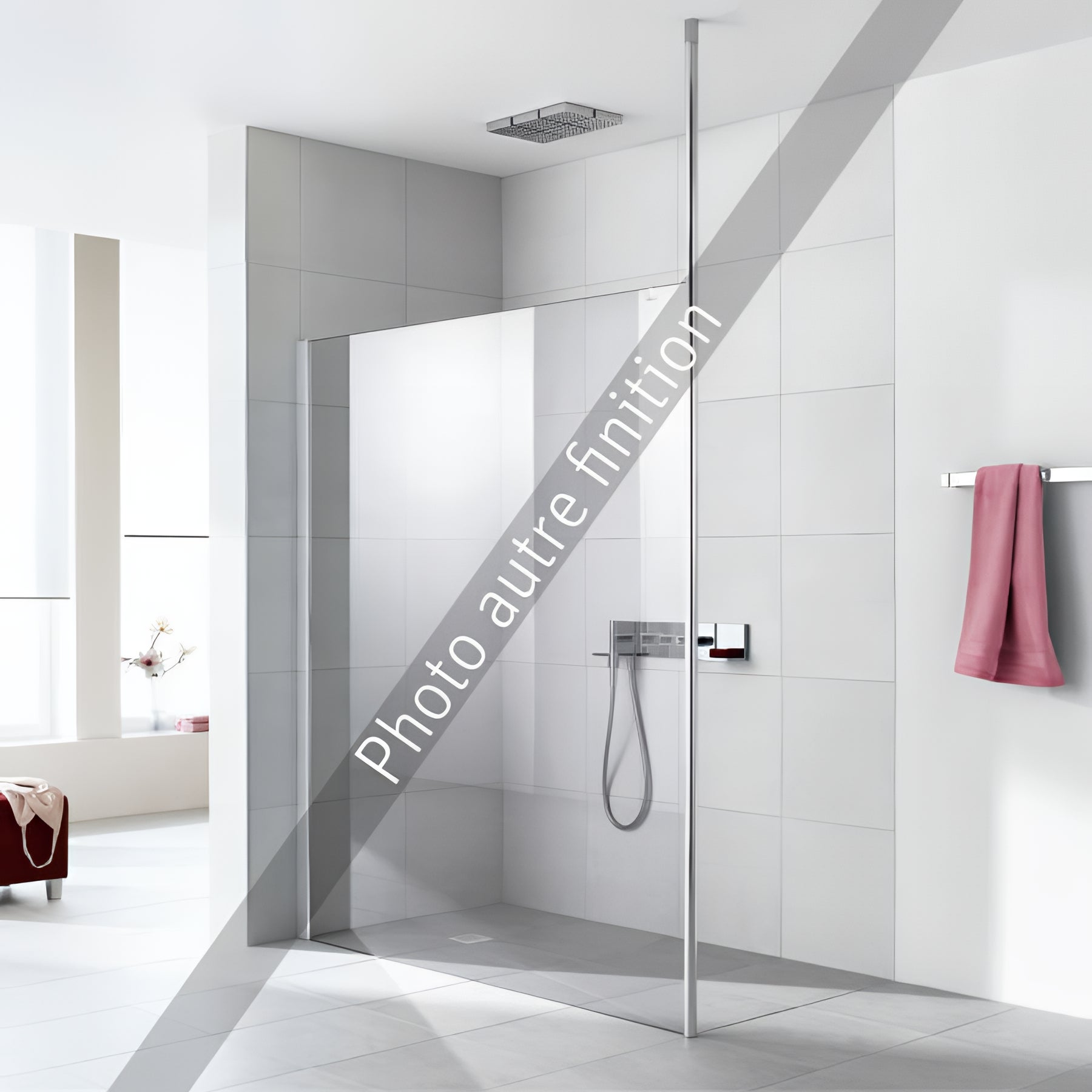 Paroi de douche walk-in-SHOWER largeur 160 cm hauteur 200 cm profilé ...