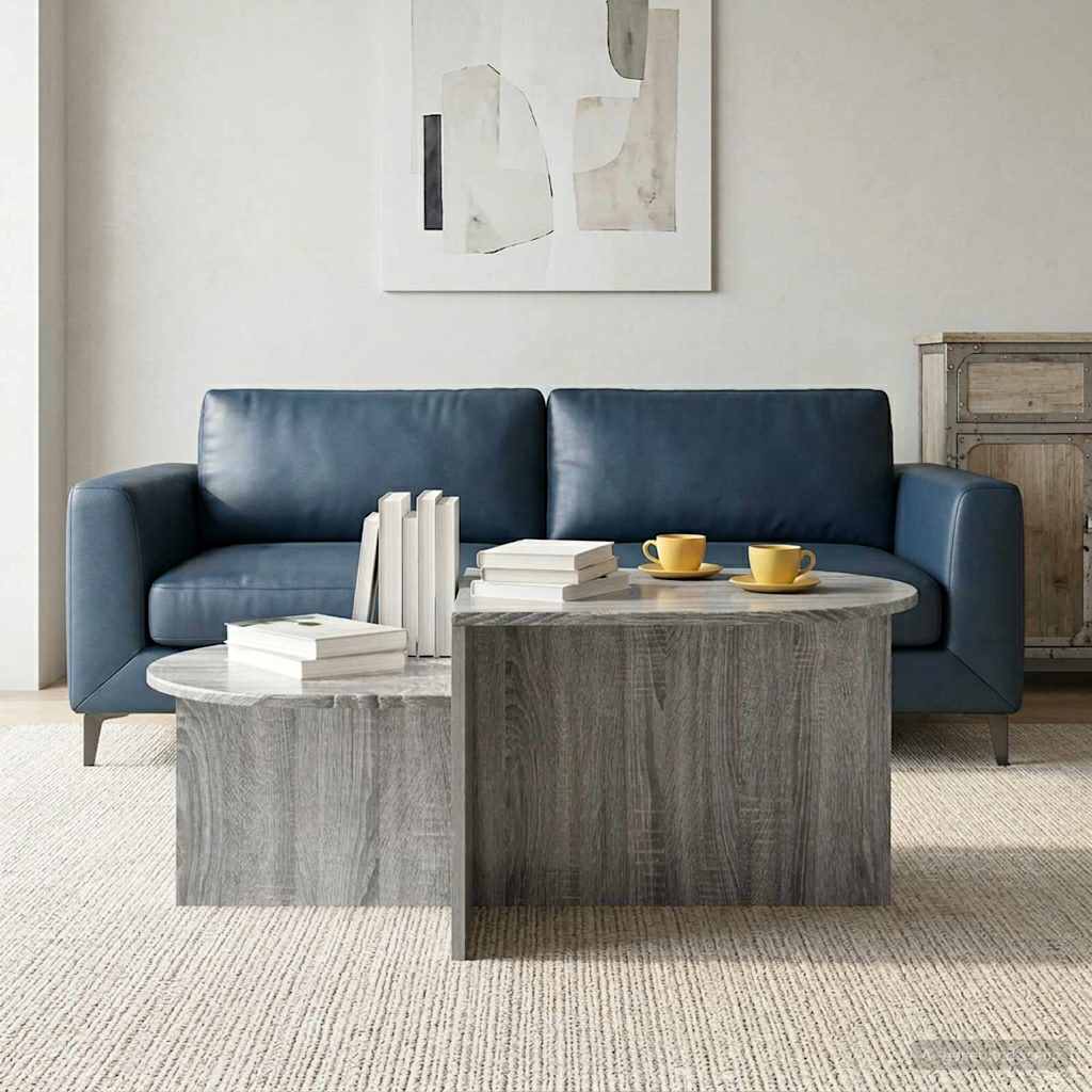 Table basse gris 100 x 50 x 40 cm Bois d'ingénierie | Leroy Merlin