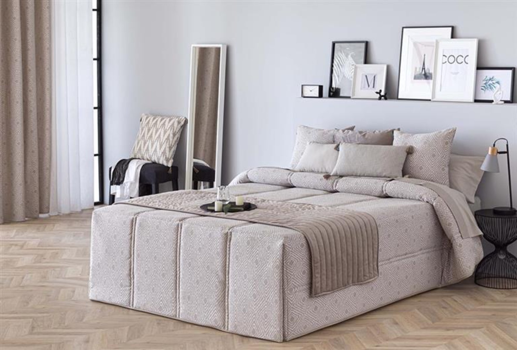 Edredon Conforter Jacquard Cerler Vison para Cama de 150 cm | Leroy Merlin