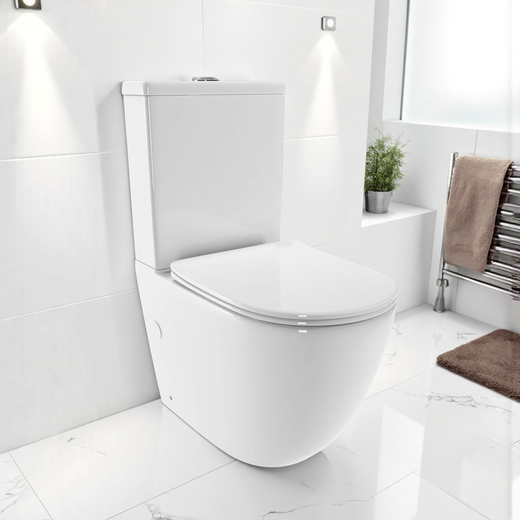 WC V3 | TOILETTE EN CERAMIQUE | ABATTANT AMORTI | SYSTEME RIMLESS ...