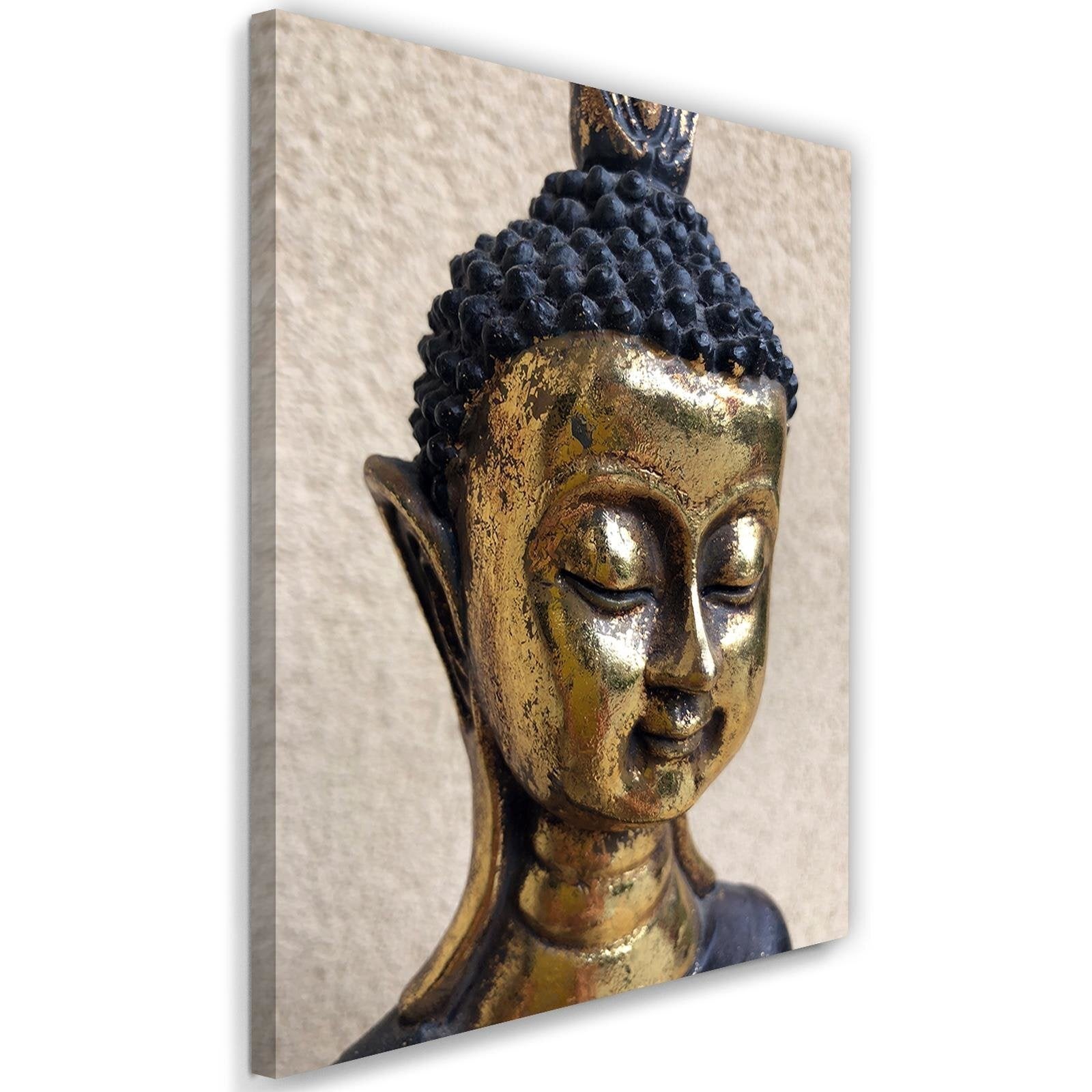 Tableau le visage du bouddha d'or - 40 x 60 cm | Leroy Merlin