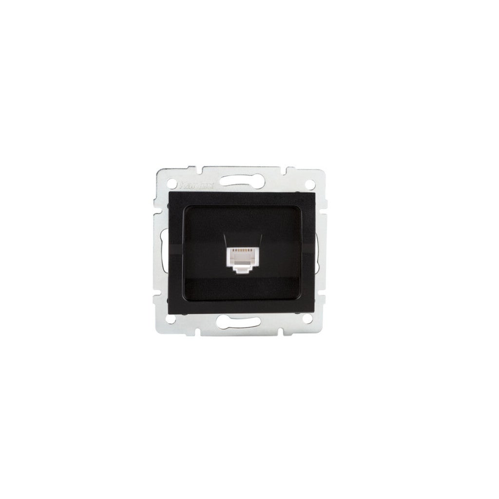 Prise informatique simple (RJ45Cat 5e Jack) LOGI - Hauteur 71mm ...