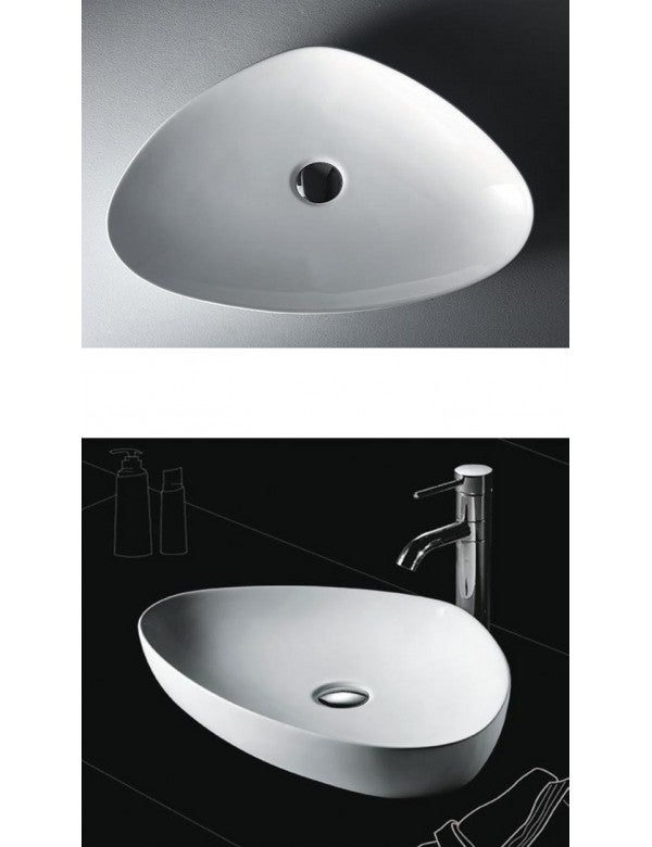 Vasque triangle à poser sans trou PREMIUM 59x41x10 cm | Leroy Merlin