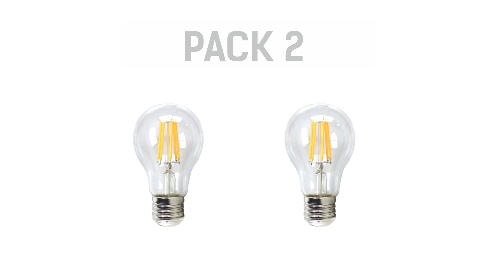 Pack de 2 ampoules LED E27 standard à filament, 700lm, 6W, 3000K, 15 ...