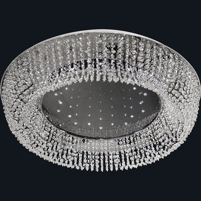 Plafón grande VIOLETA 25xG4 12V+90x0,06W LED Al19xP.100cm Cromo | Leroy ...