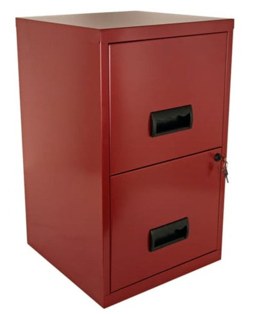 Caisson de rangement 2 tiroirs métal rouge nacré Kaloo | Leroy Merlin