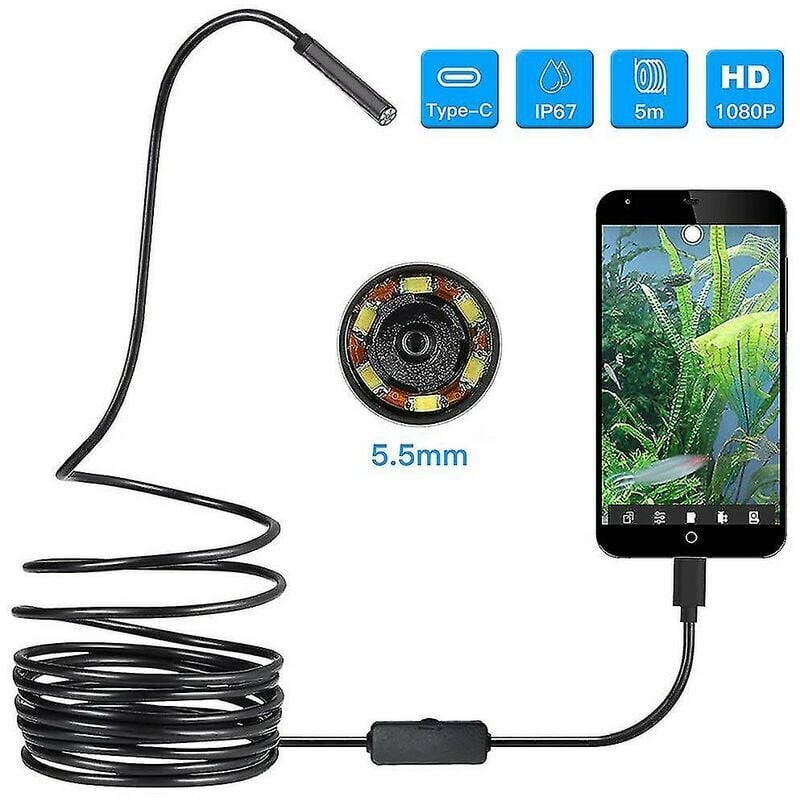 Endoscope sans fil 1080p Hd Wifi Endoscope Caméra d'inspection | Leroy ...