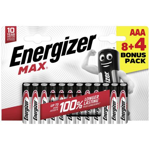 PILA ALCALINA MAX LR6 AAA PACK 8+4 MARCA ENERGIZER | Leroy Merlin