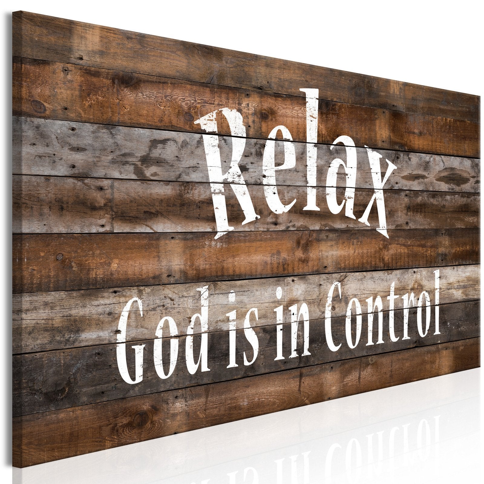 Tableau Relax. God Is in Control (1 Part) Narrow - 150 x 50 cm | Leroy ...