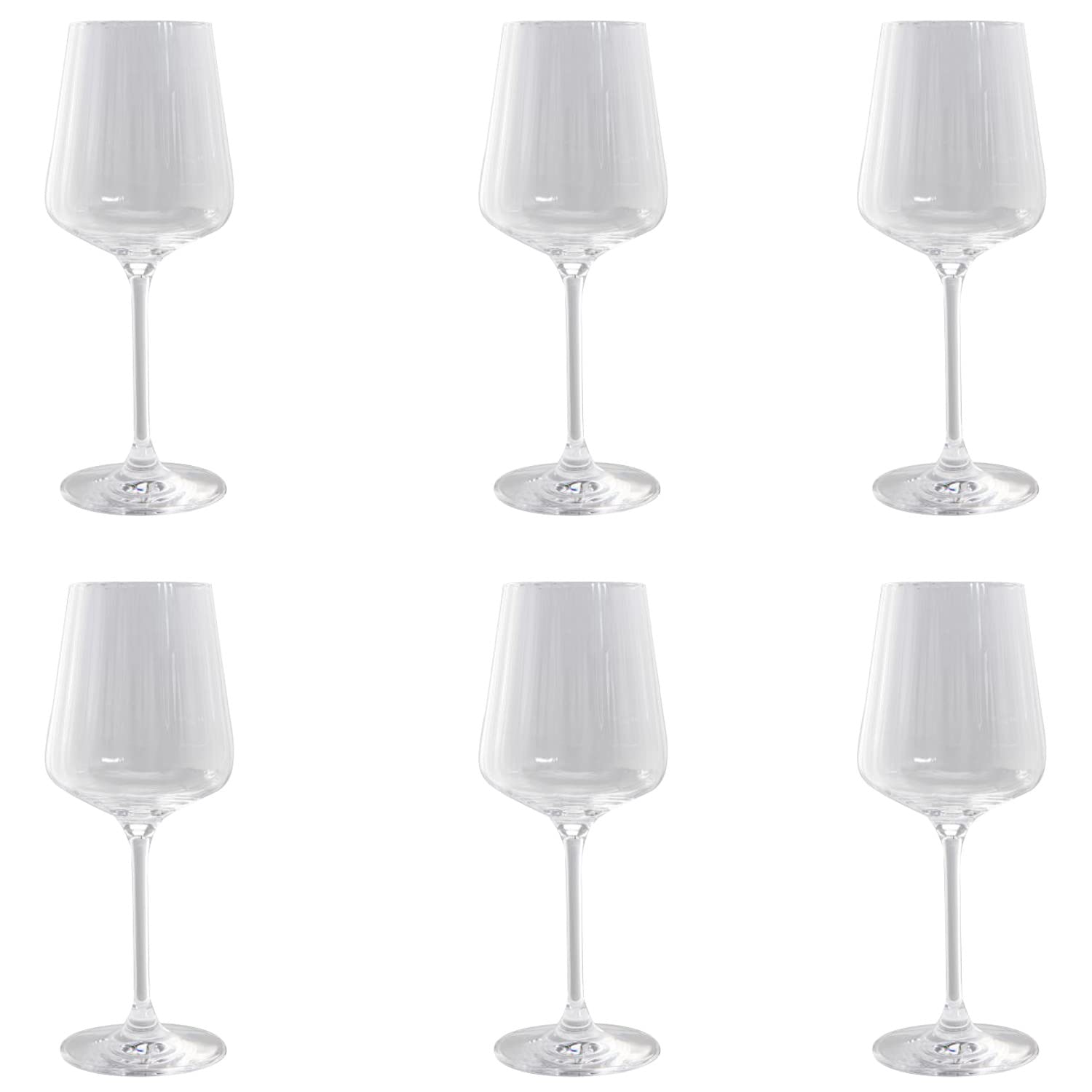 Livellara Milano Calice da Vino 310 ml Vetro, Set da 6, Bicchieri ...