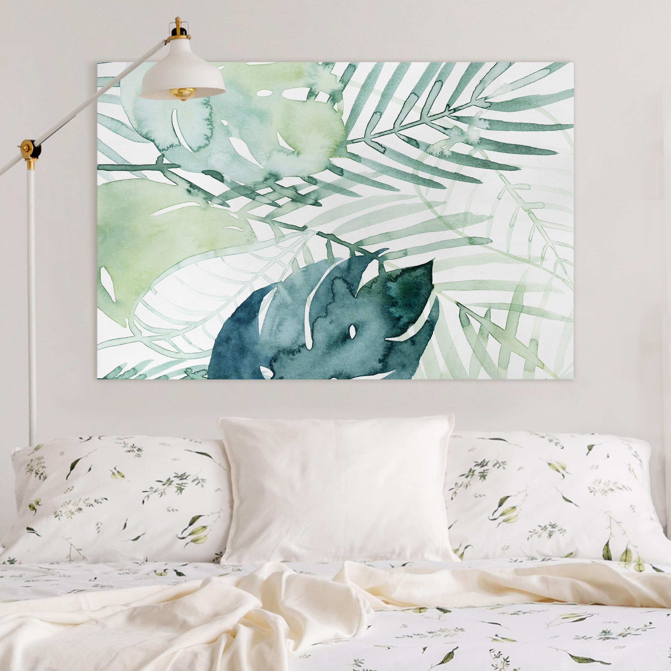 Impression sur toile tableau sur toile châssis vert botanique plantes ...