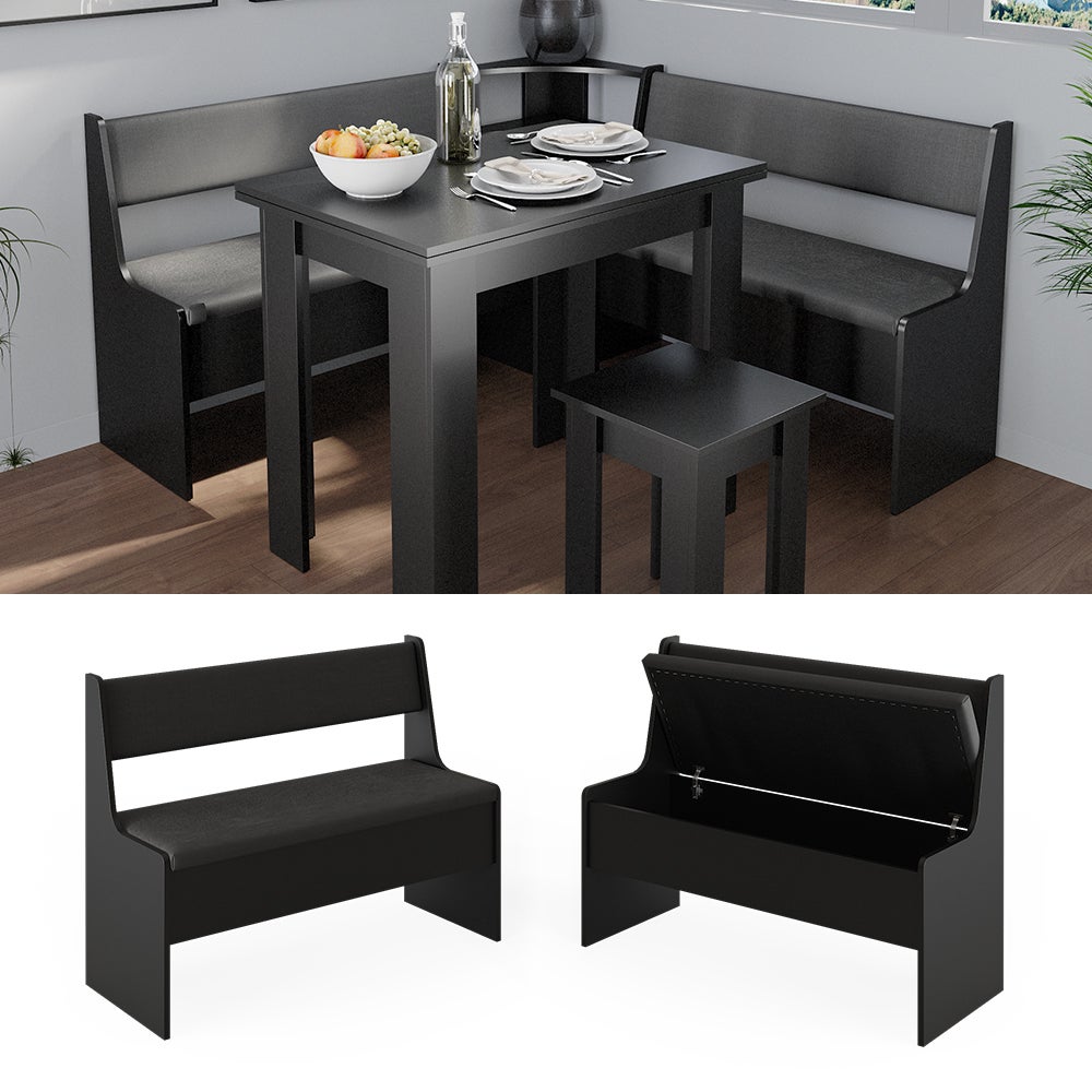 Vicco Banco de comedor Roman, Negro, 41.5 x 106.6 cm | Leroy Merlin