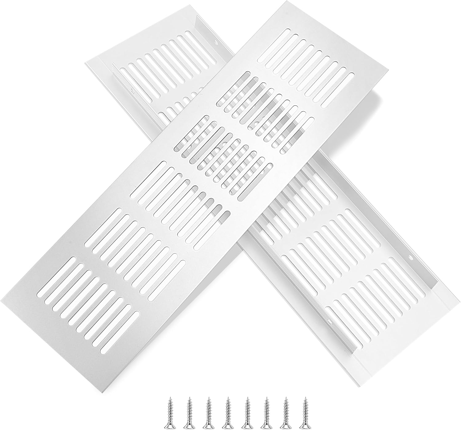 Grille de ventilation en aluminium avec vis, pour la ventilation des placards et des pièces, 25 ...