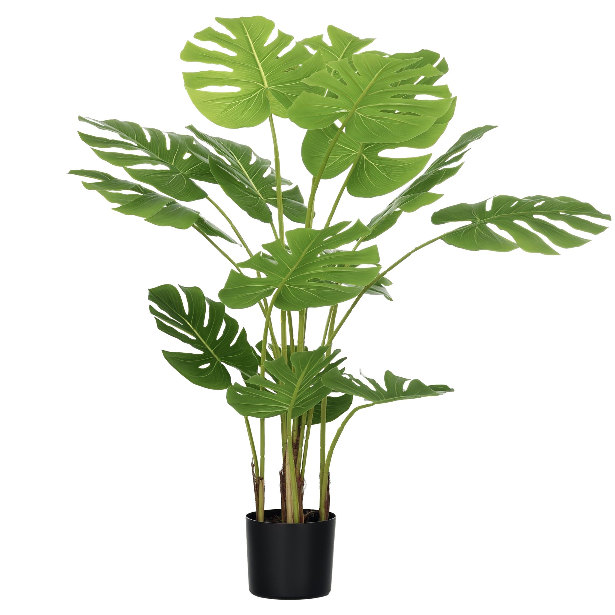 Plante artificielle, Monstera Deliciosa réaliste, 1 pot et terreau ...