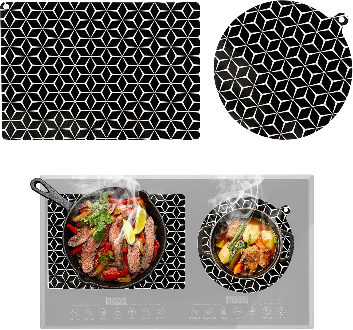Protection Plaque Induction, Silicone Protege Plaque de Cuisson,Isolant ...