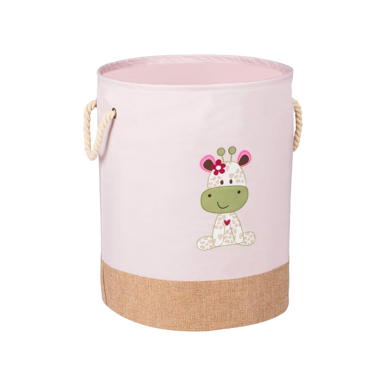 Panier à linge rond "Kids Greta" - 63L - Rose - H 50 cm | Leroy Merlin