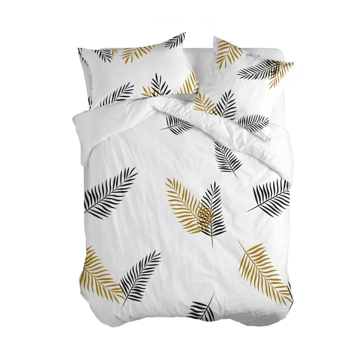 Housse de Couette HappyFriday Blanc Foliage Multicouleur 220 x 220 cm ...