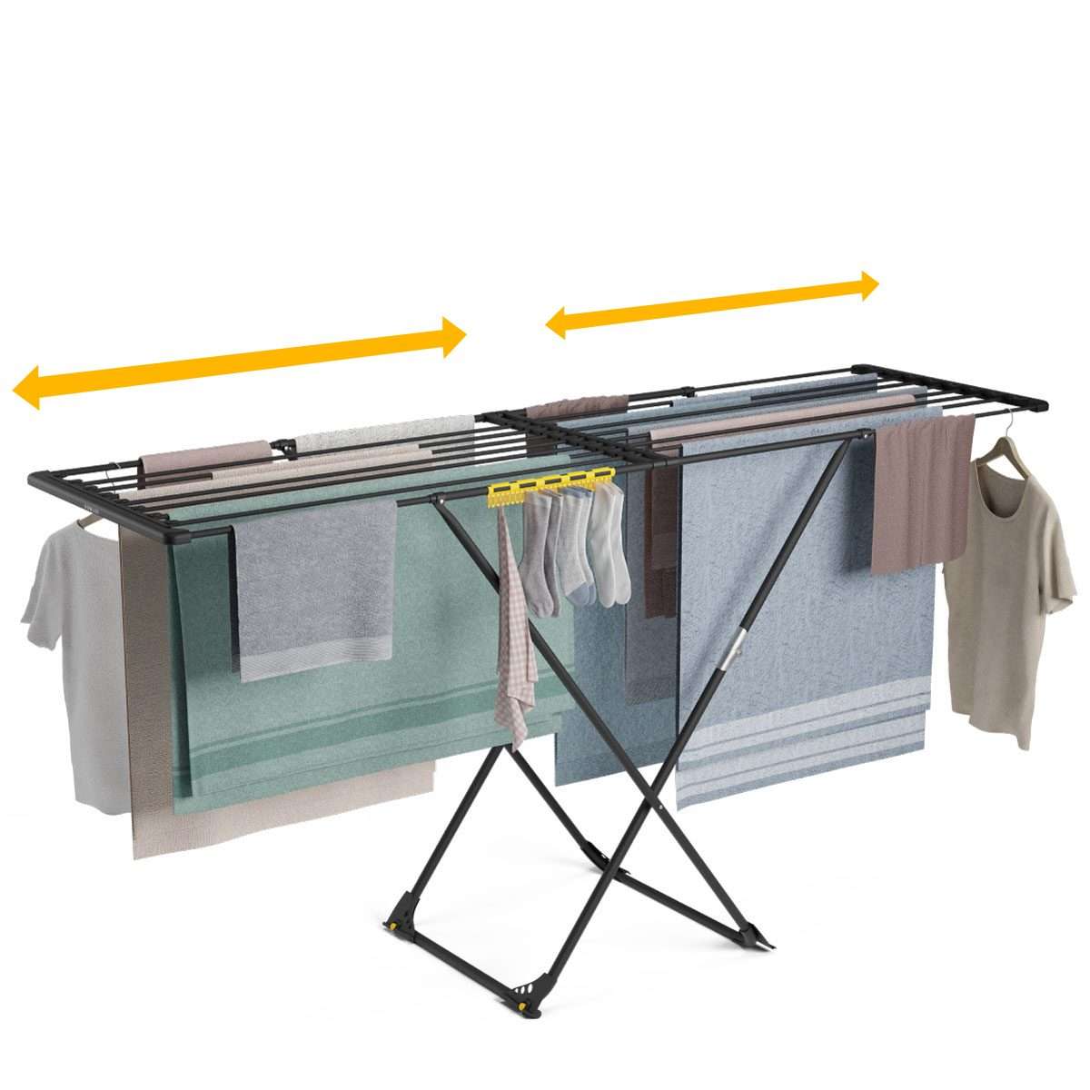 Newlux Tendedero Plegable Expansion V25 Negro Extensible Telescópico ...