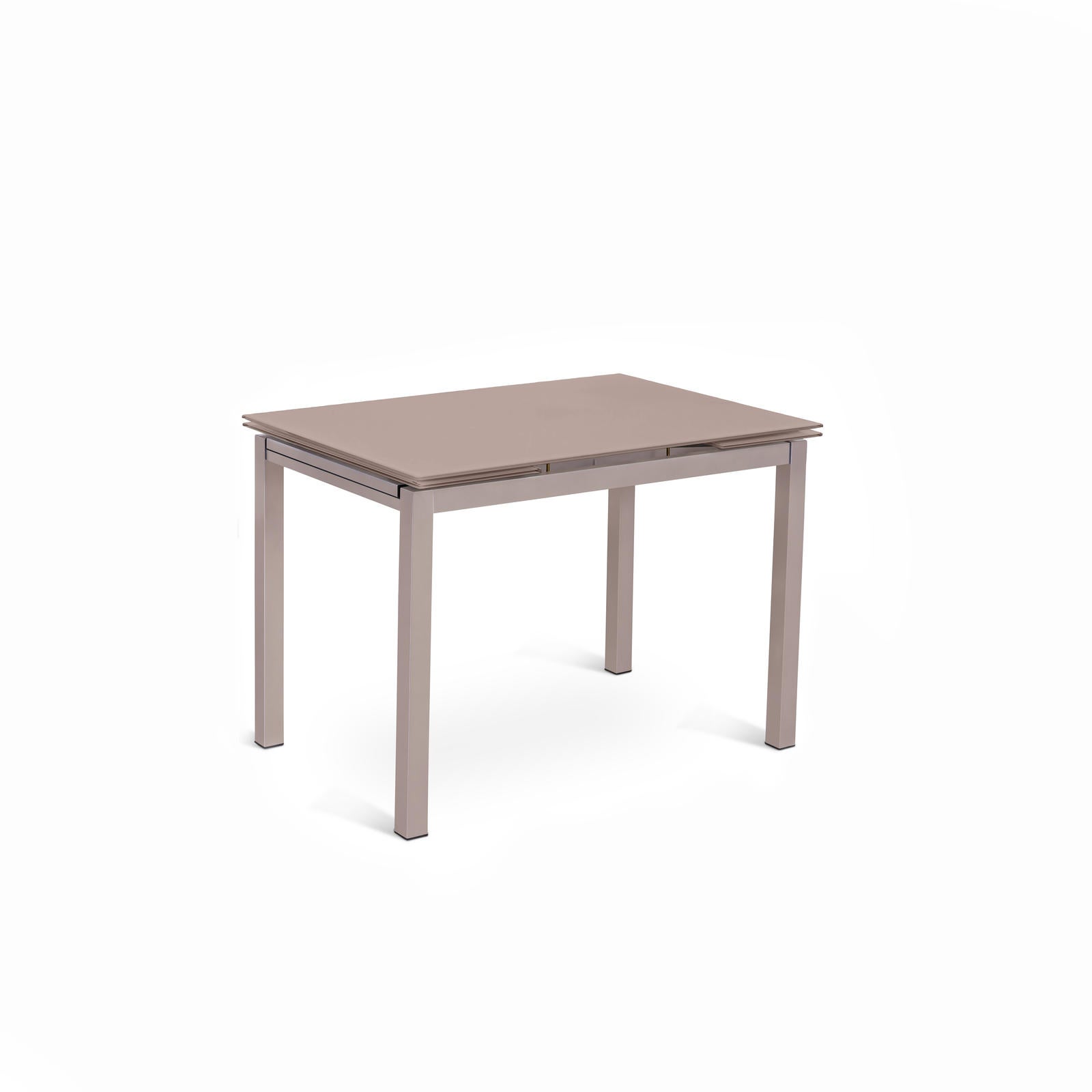 Baud Table extensible (130/200x80 cm) en verre trempé marron | Leroy Merlin
