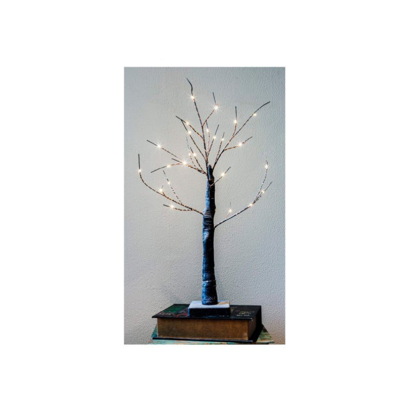 Albero illuminato 60 cm 24 LED caldi con 3 batterie AAA | Leroy Merlin
