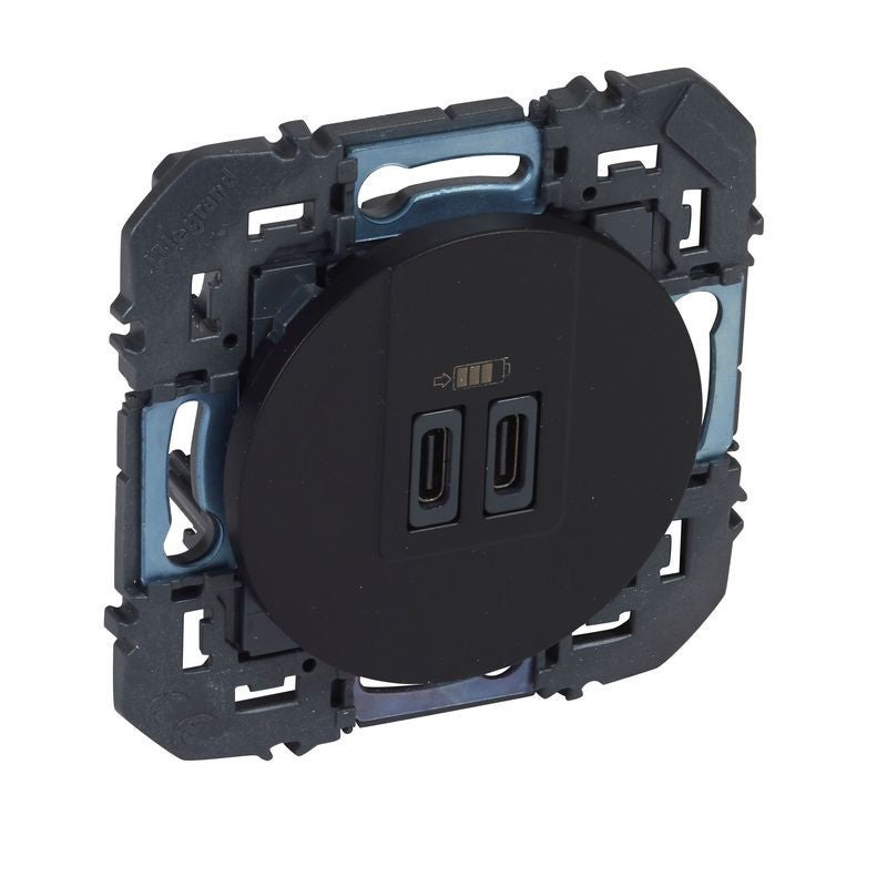 Double chargeur USB Type-C dooxie 3A 15W - noir (600545) | Leroy Merlin