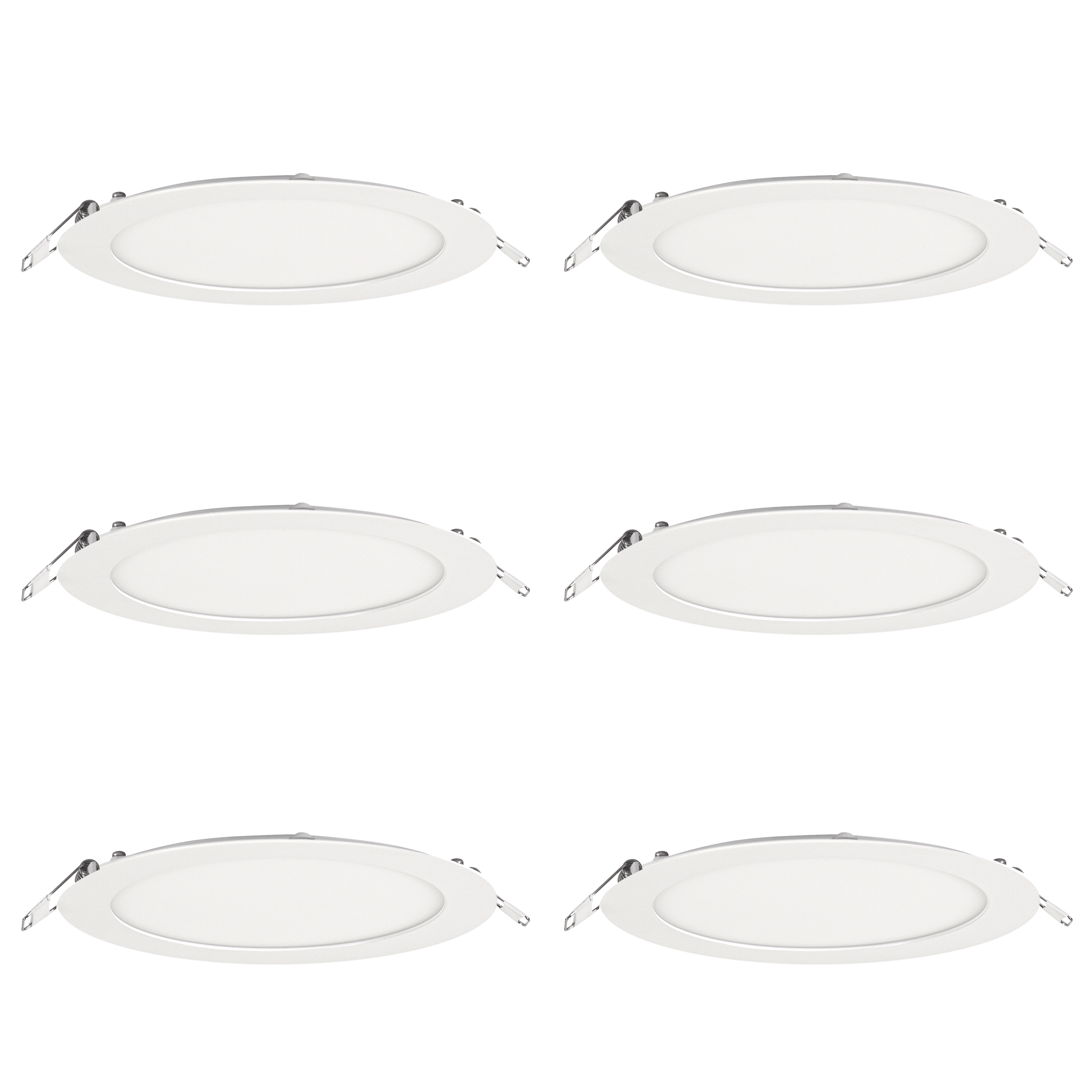 INSPIRE - Juego de 6 focos empotrables EXTRAFLAT S - Focos LED Ø 12 cm - 1160 LM - 6000K ...