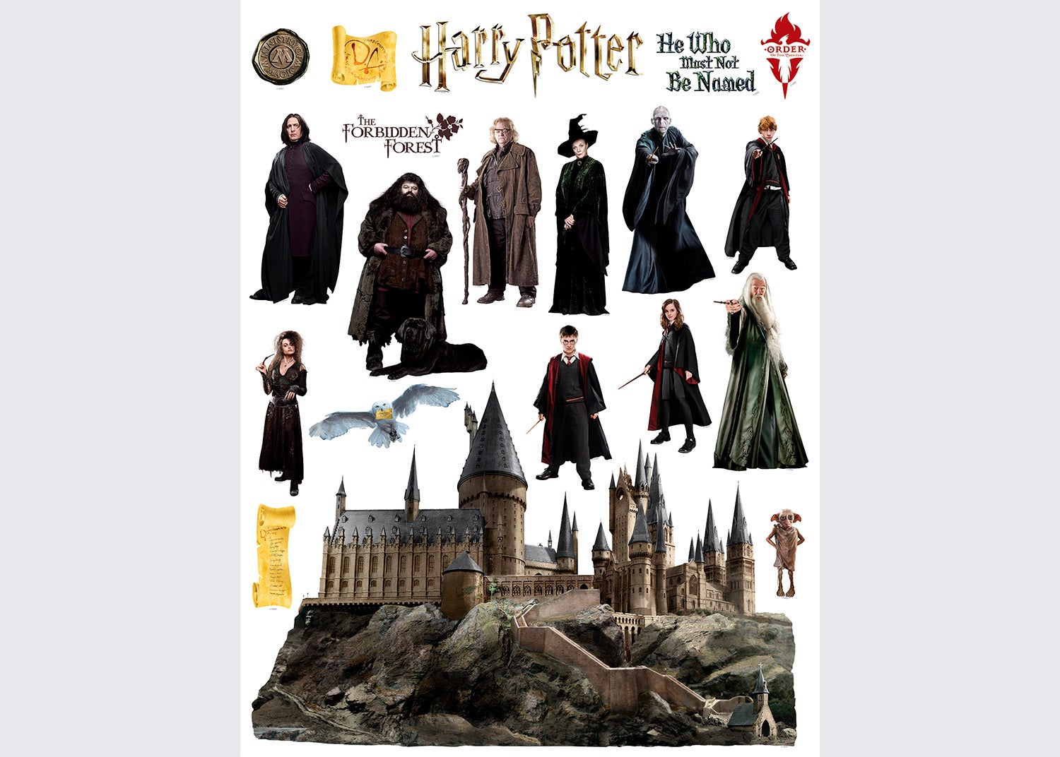 Sticker mural Harry Potter gris - 65 x 85 cm - Sanders & Sanders ...