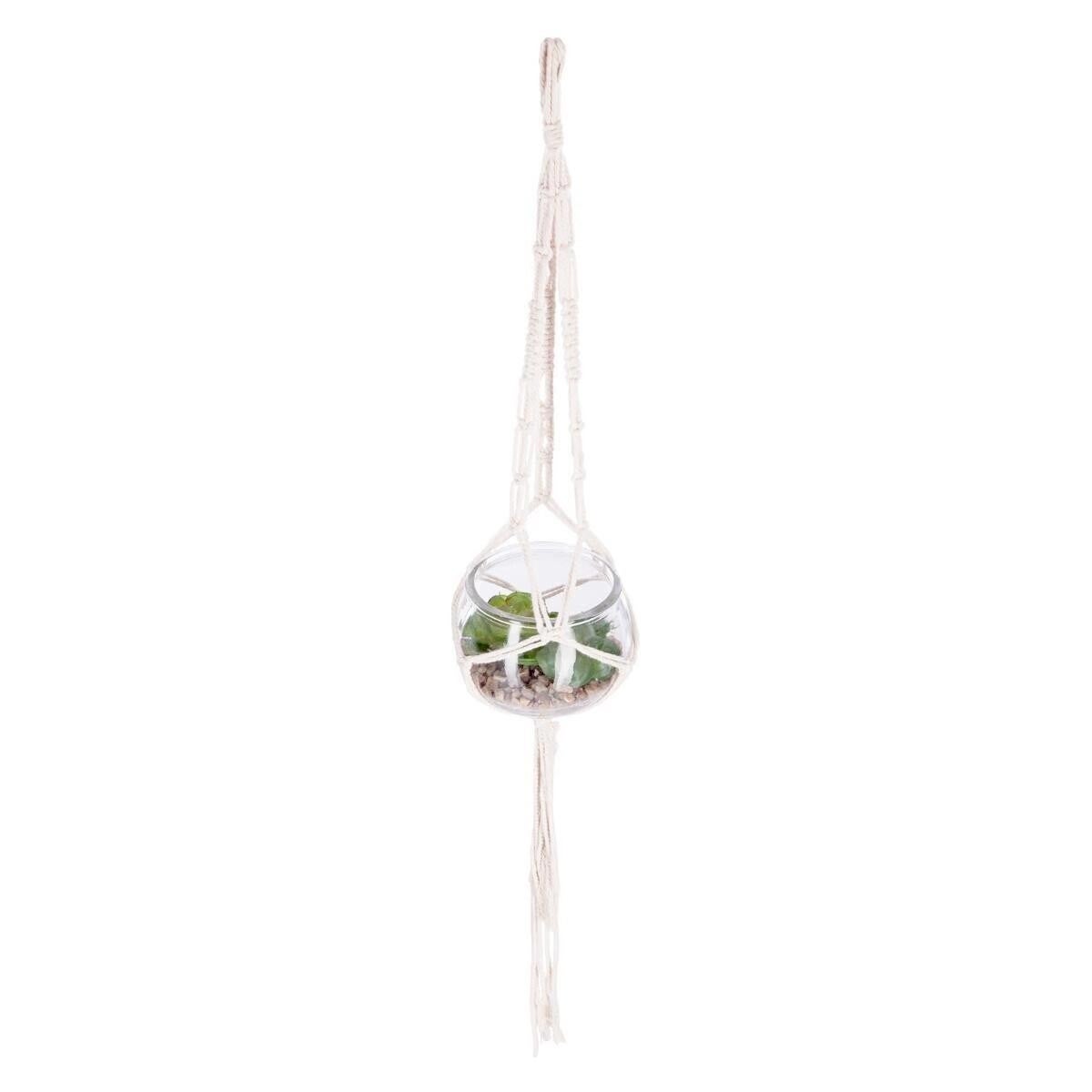 Plante Artificielle à Suspendre "Verre" 53cm Transparent | Leroy Merlin