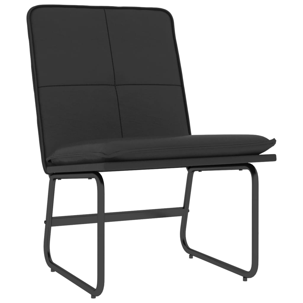 Fauteuil en simili cuir noir 54x75x76 cm - COMFORTXL | Leroy Merlin