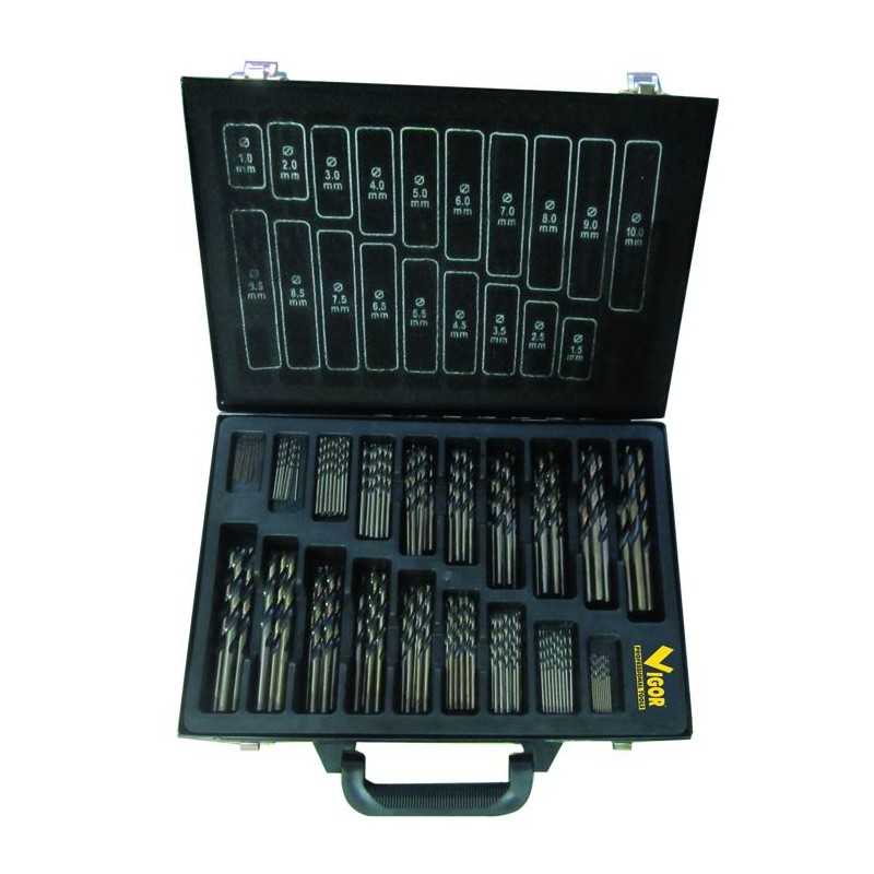 Jeu d'embouts en acier forgé HSS Vigor pcs.150 mm. 1-10 | Leroy Merlin