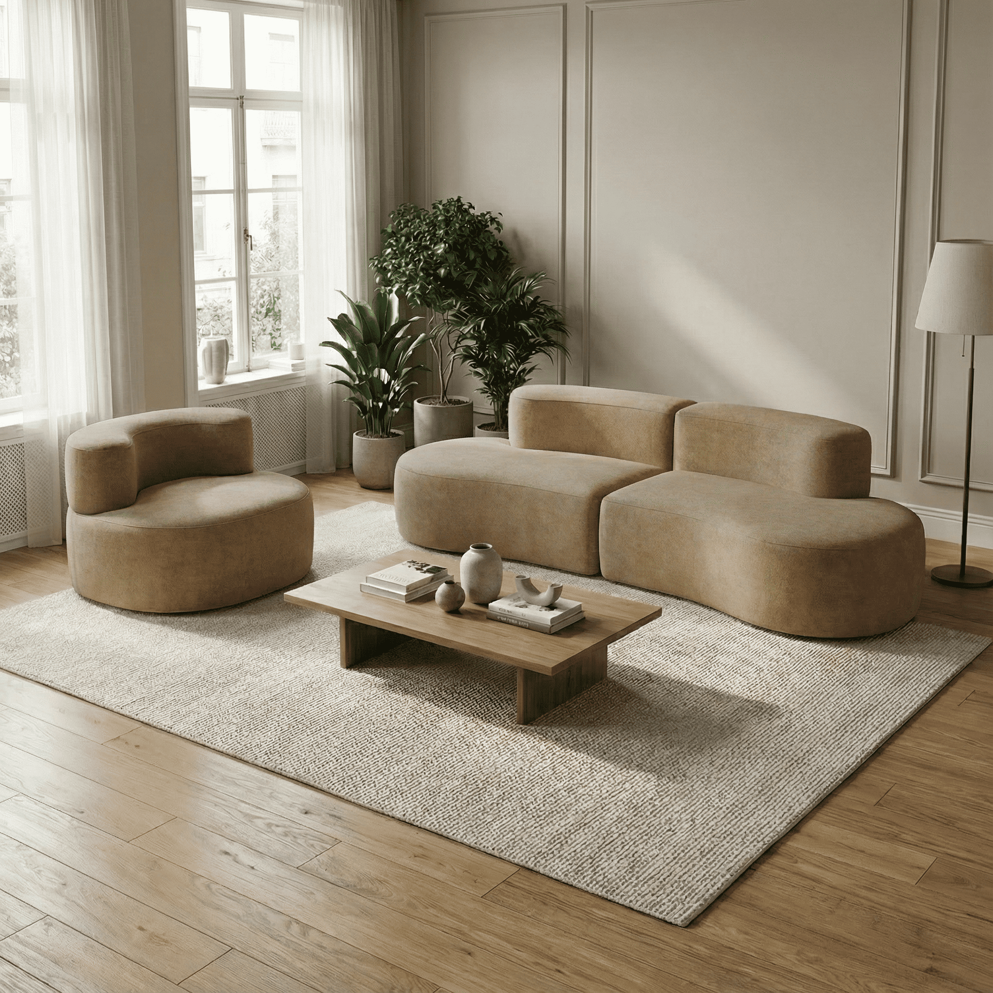 Pack Lounge sofá y sillón - arena | Leroy Merlin