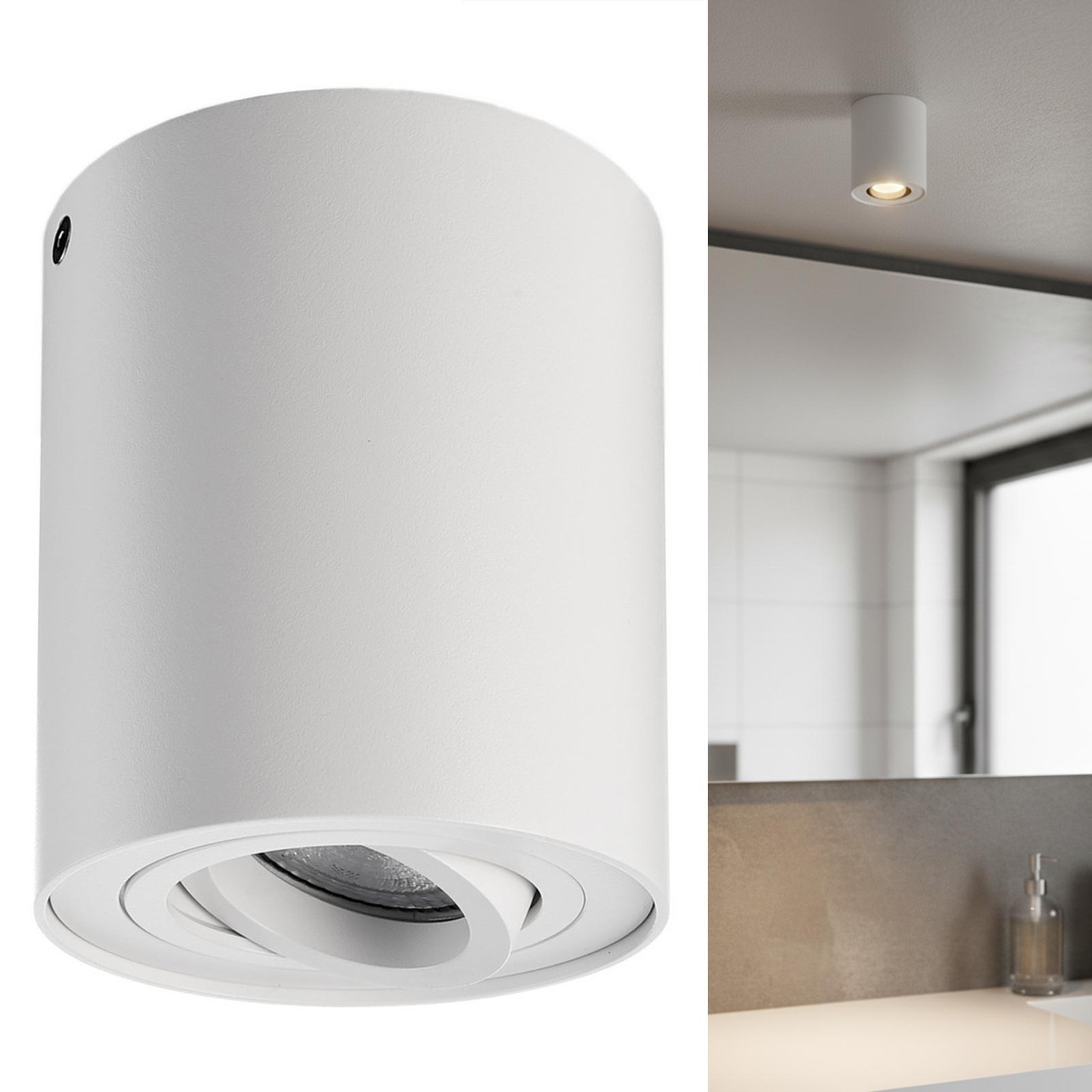 Foco de techo ajustable, lámpara de techo moderna LED GU10, luz de ...