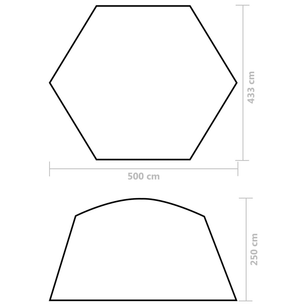 Tente de piscine Tissu 500x433x250 cm Jaune vidaXL | Leroy Merlin