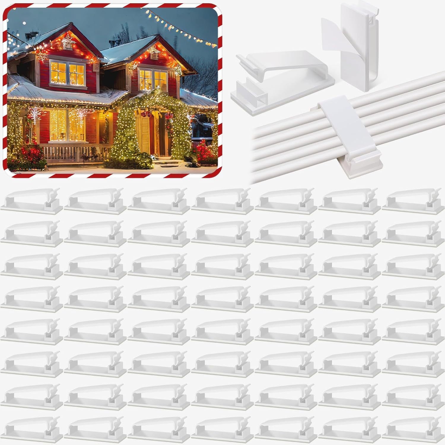 Organizador de cables autoadhesivo para TV, ordenador, cables Ethernet ...