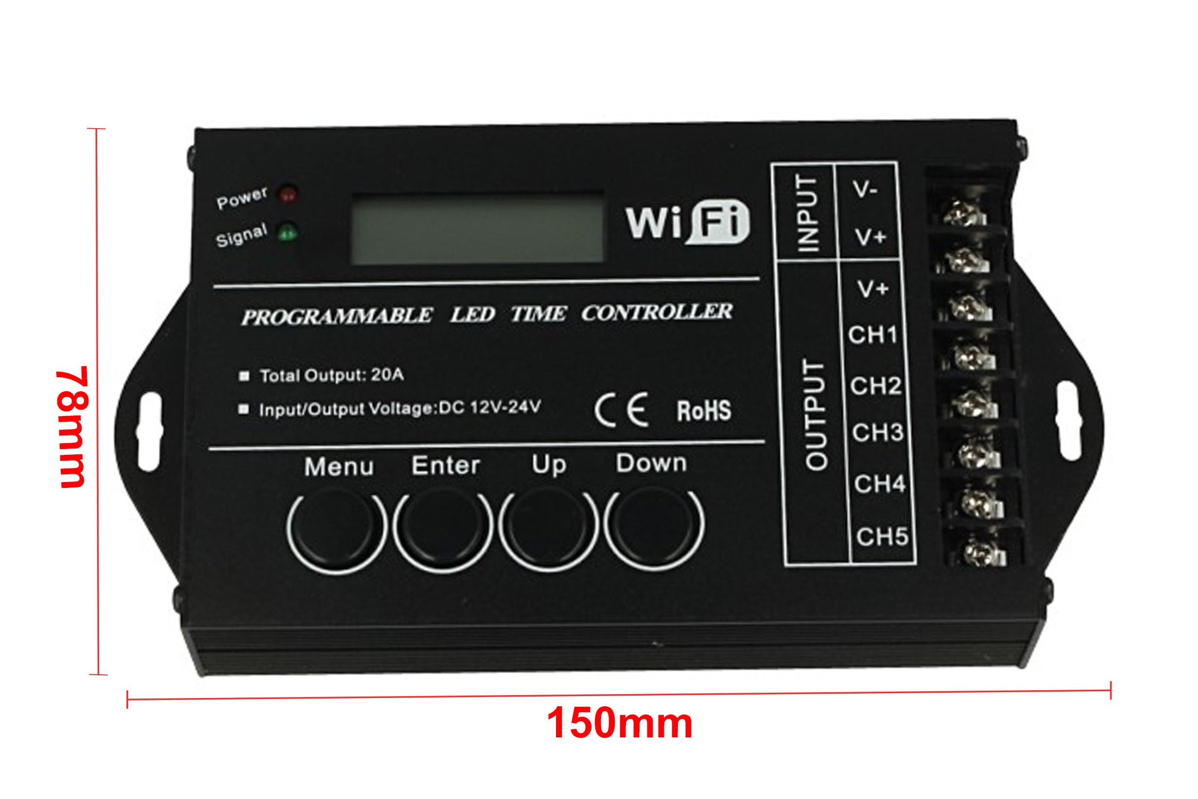 Timer de l'unité de commande LED Alba Sunset 12V 24V 20A Contrôleur LED ...