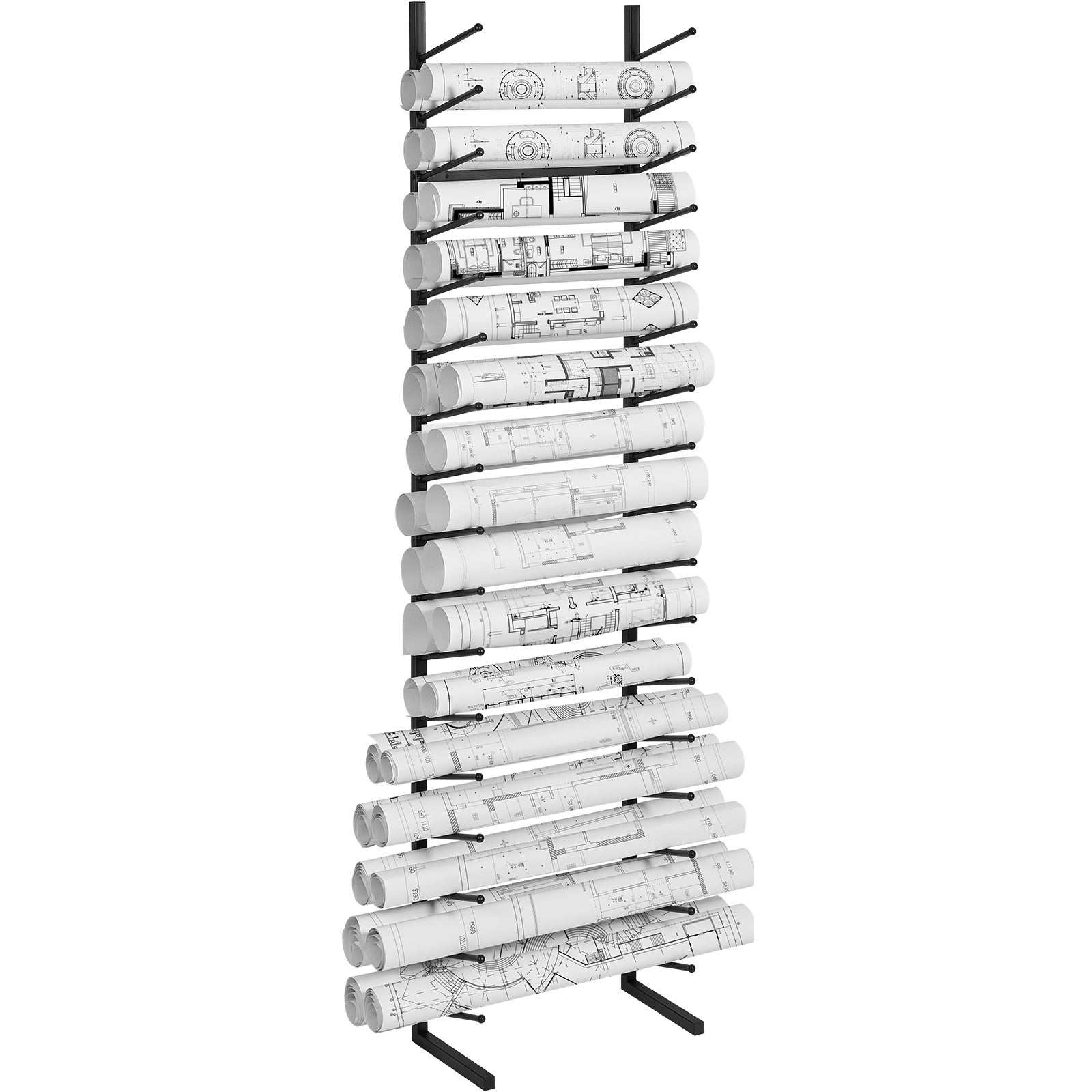 Soporte de Almacenaje de Planos a 16 Niveles Fijación a Pared para ...
