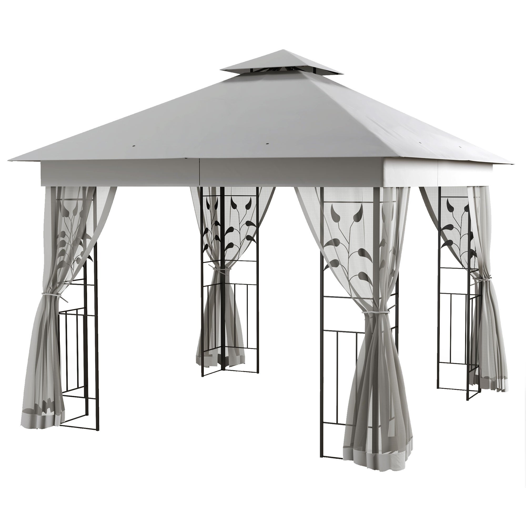 Padiglione a doppia copertura, 3 x 3 m, idrorepellente, stabile ...