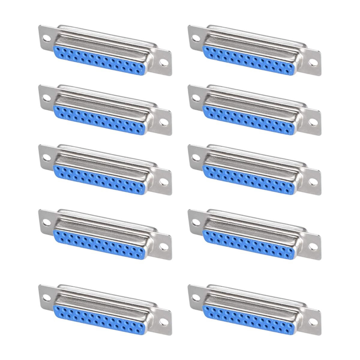 Conector macho D-Sub DB25 de 25 pines, doble fila, para soldar, ángulo ...