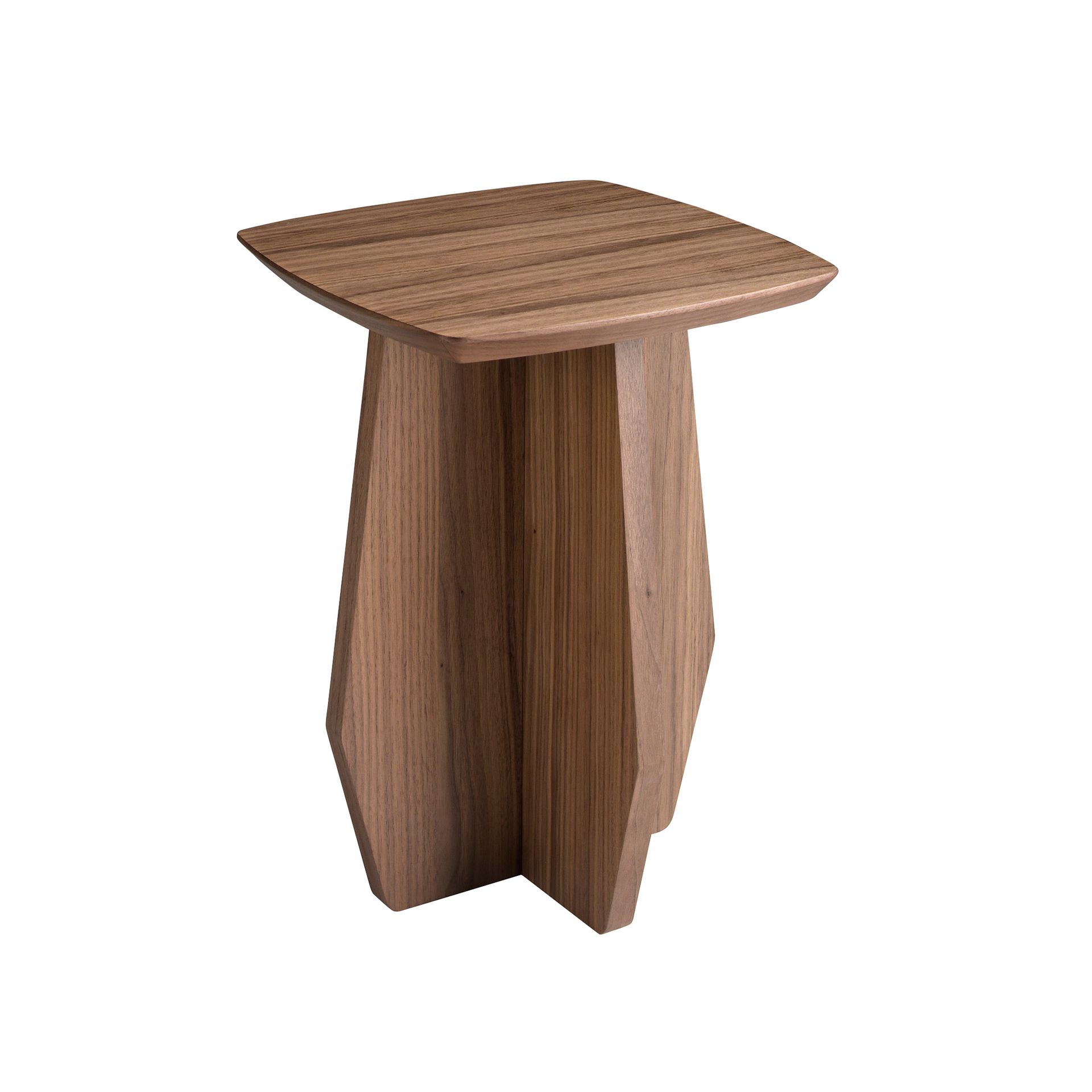 Table d'angle carrée en noyer 40 x 40 x 50 cm | Leroy Merlin
