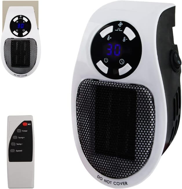 Chauffage Enfichable 500W, Mini Chauffe-Air Électrique Socket ...