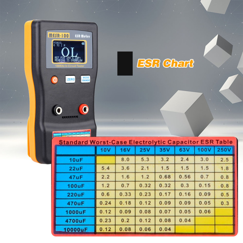 Testeur de condensateurs MESR-100 ESR ohmmètre professionnel mesure ...