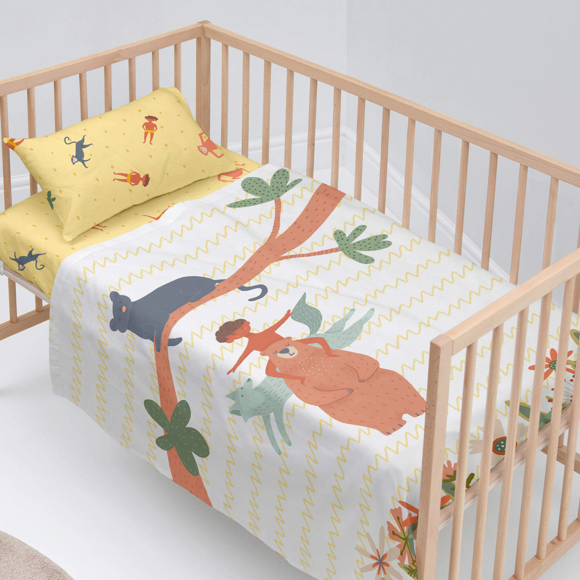 Jungle life Parure drap berceau Maxicuna (120x180 cm) | Leroy Merlin